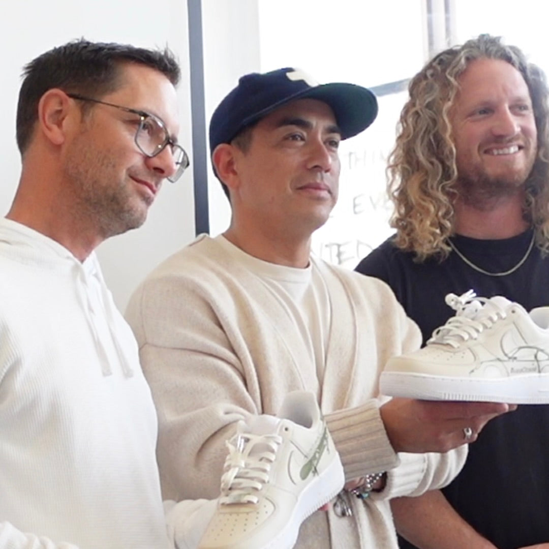 Troy Palmquist Gifts Custom Nikes to Keven Stirdivant – B Street Shoes