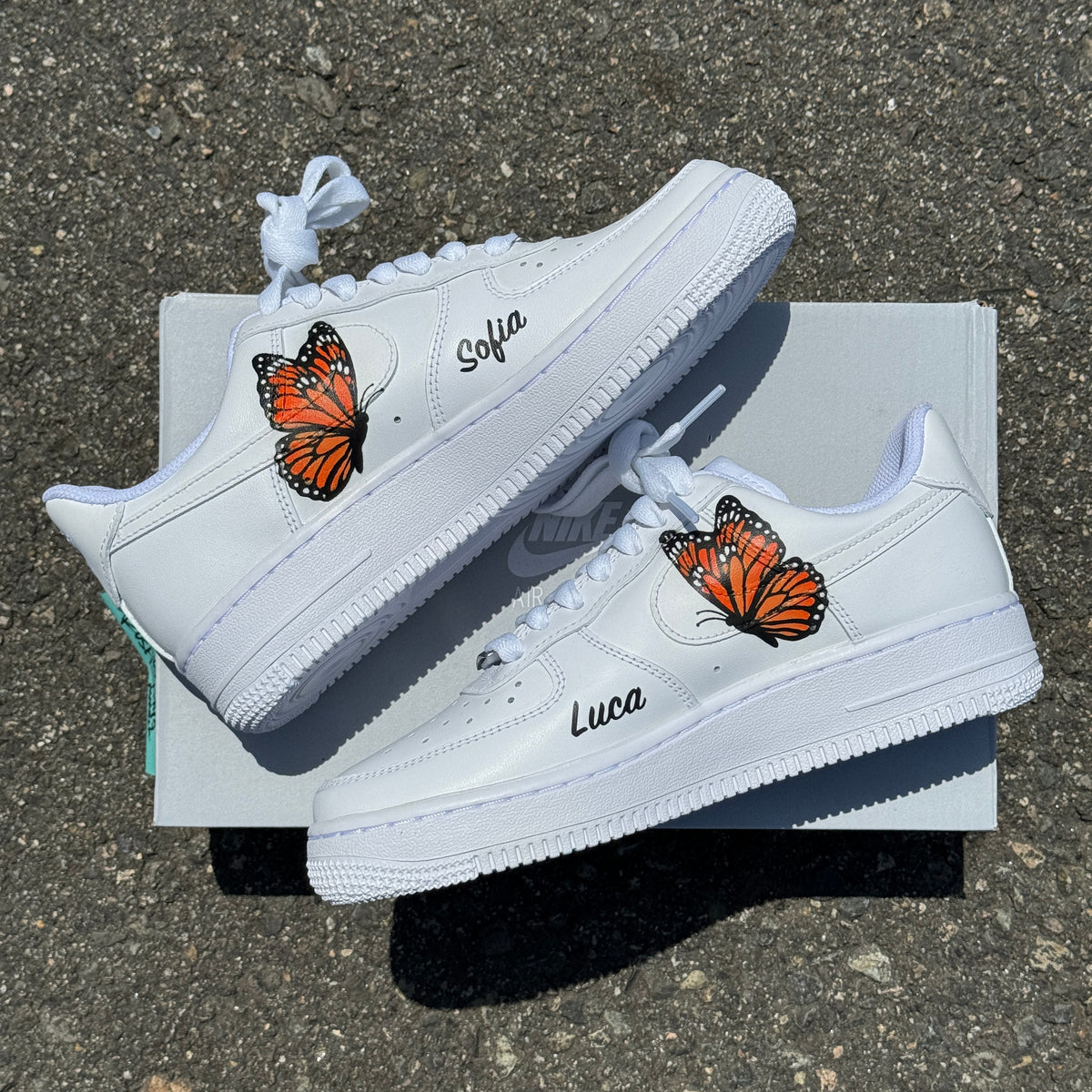 White Nike Af1 Low. - 6w - Custom Order - Invoice 2 of 2 – B Street Shoes