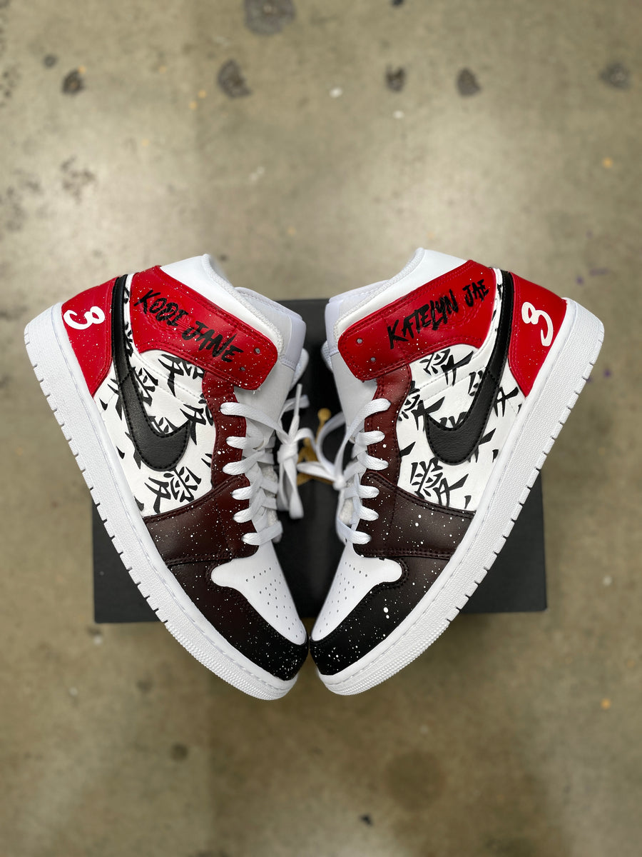 White Jordan 1 Mid - 11 mens - Custom Order - Invoice 2 of 2 – B Street ...