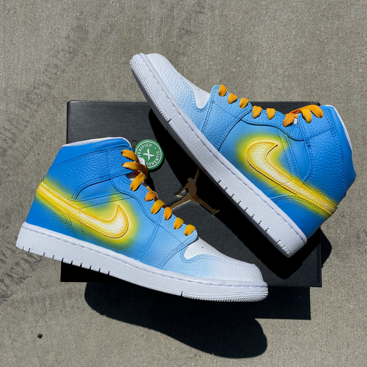 Triple White Jordan 1 Mid - 7.5 mens - Custom Order - Invoice 2 of 2 ...