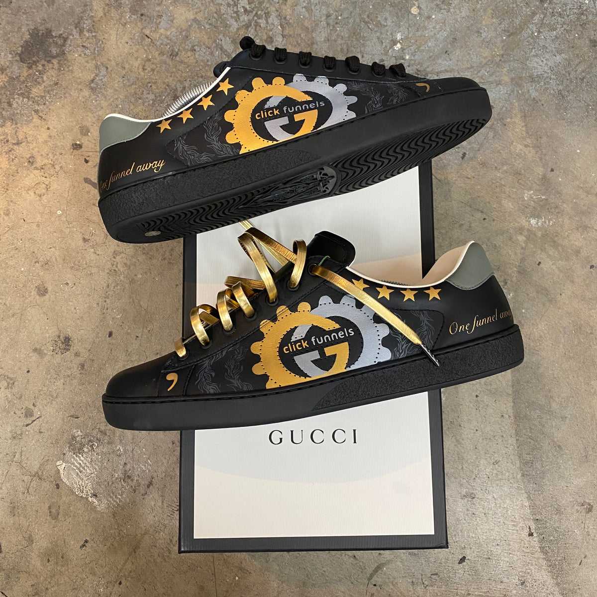 Men's Ace sneaker with Interlocking G - Mens 10.5 - Custom Order - inv ...