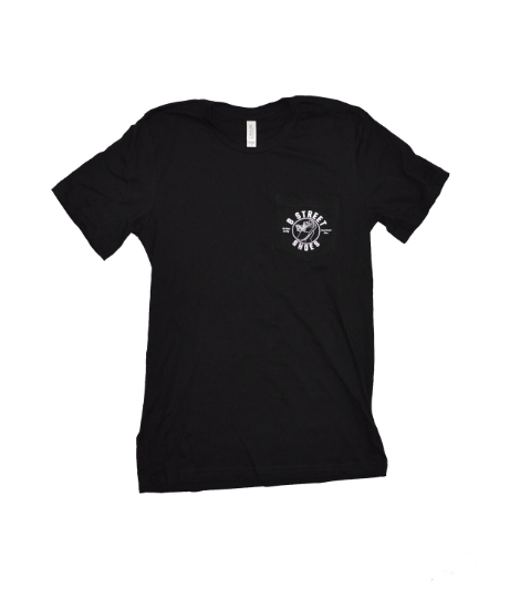 B Street T-Shirt- Black W/ White B Street Logo on Pocket- LIMITED QUAN ...