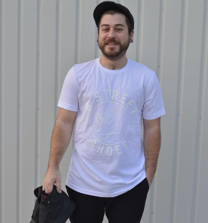 B Street T-Shirt- White W/ White B Street Logo- LIMITED QUANTITY & SIZ ...
