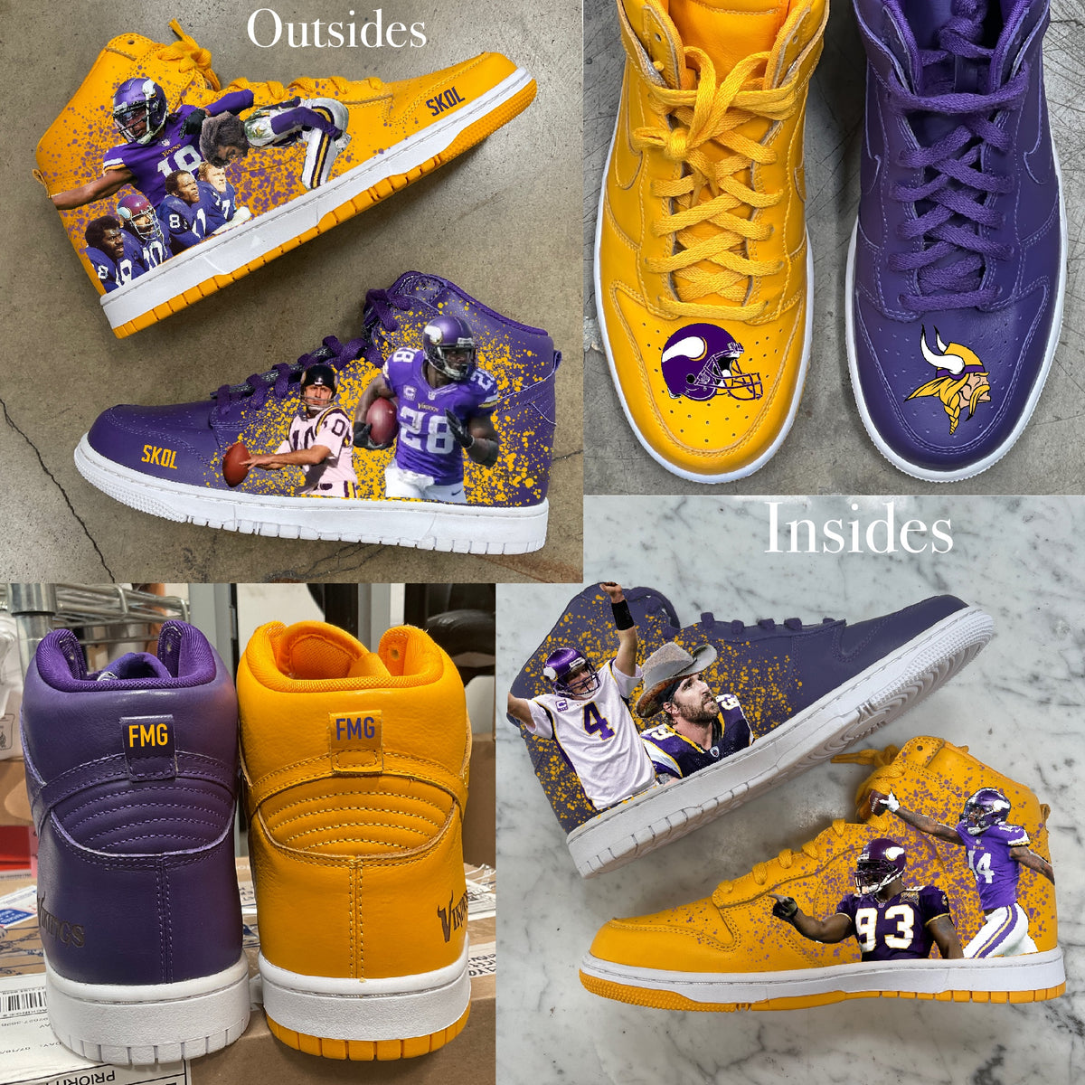 Vikings Theme Dunks - Custom Order - Full Invoice – B Street Shoes